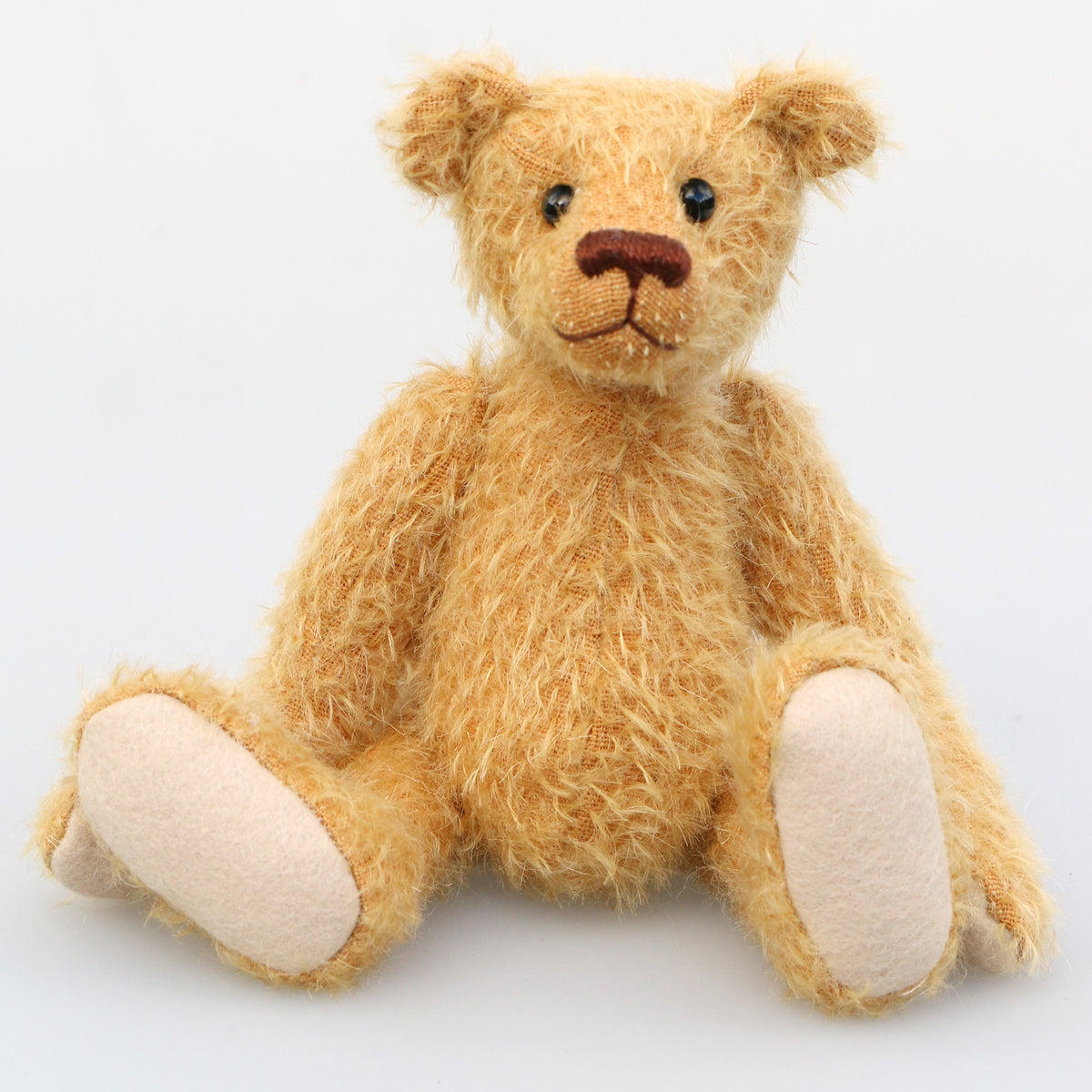 Golden Corn 9 mm bright gold teddy bear mohair by Make A Teddy