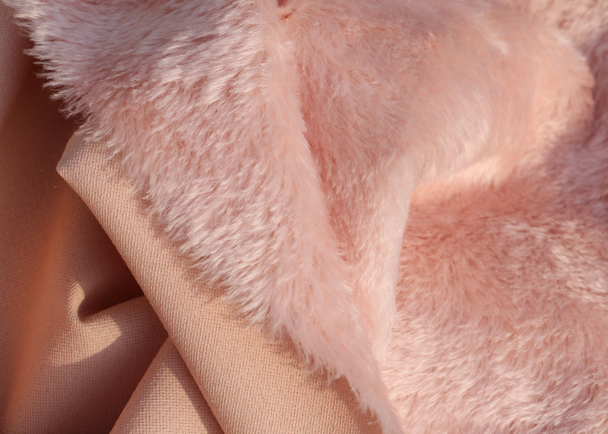 Strawberry Milkshake 20 mm soft pink teddy bear mohair by Make A Teddy